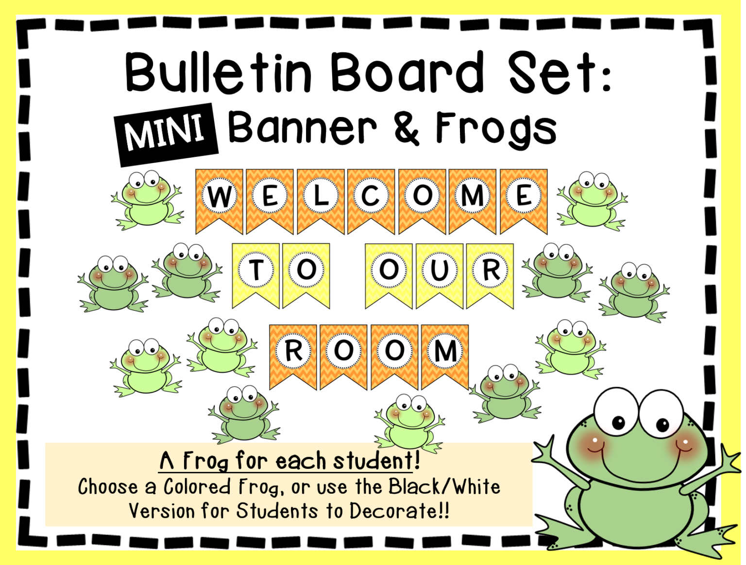 Frog Bulletin Board Set - Welcome to our Room - Made By Teachers