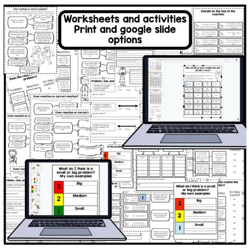 Size of the problem behavior activities task cards social skills and ...