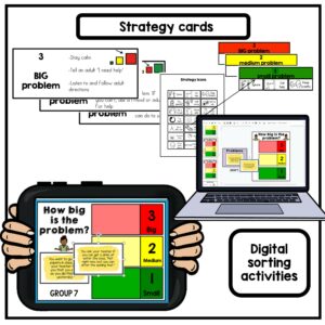 Size of the problem behavior activities task cards social skills and ...