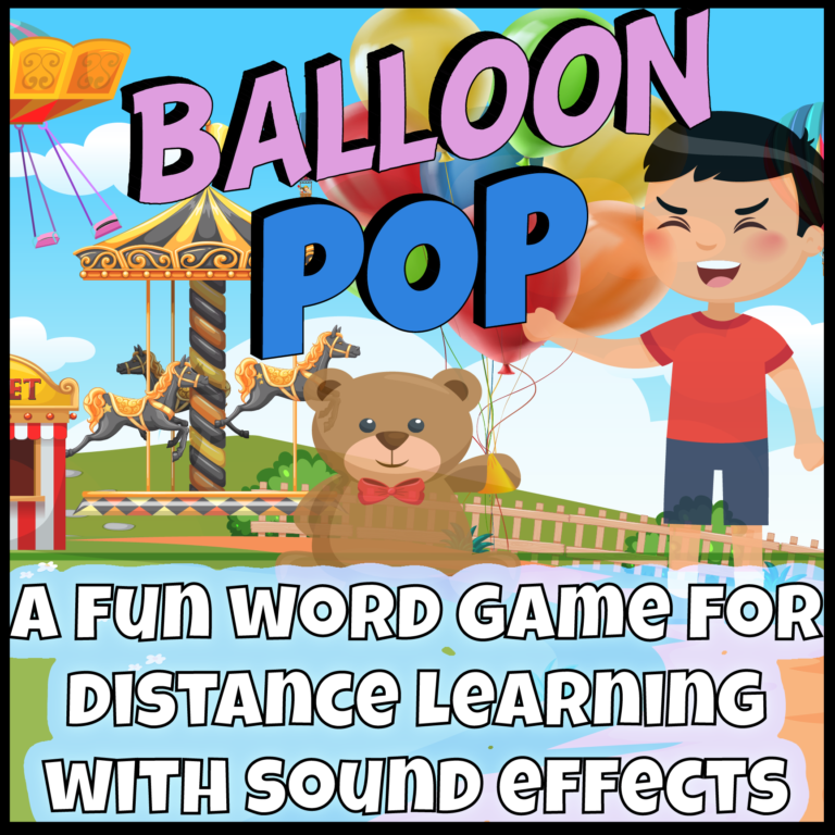Balloon POP | Kid Friendly Hangman PowerPoint Game | Made By Teachers