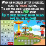 Balloon POP | Kid Friendly Hangman PowerPoint Game - Made By Teachers