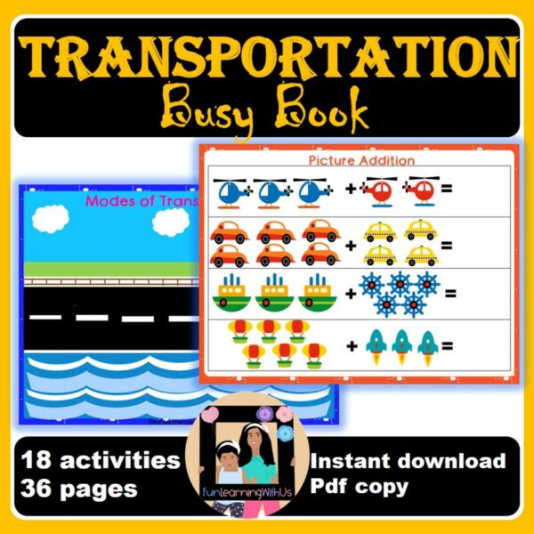 Transportation Theme Busy Book - Made By Teachers