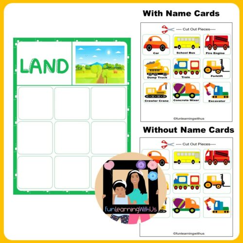 Transportation Sorting Mats - Land, Water, Air - Made By Teachers