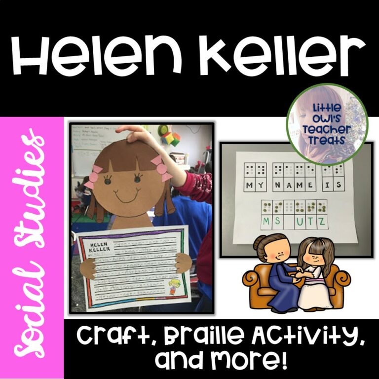 Helen Keller Craft | Braille and Reading Activity - Made By Teachers