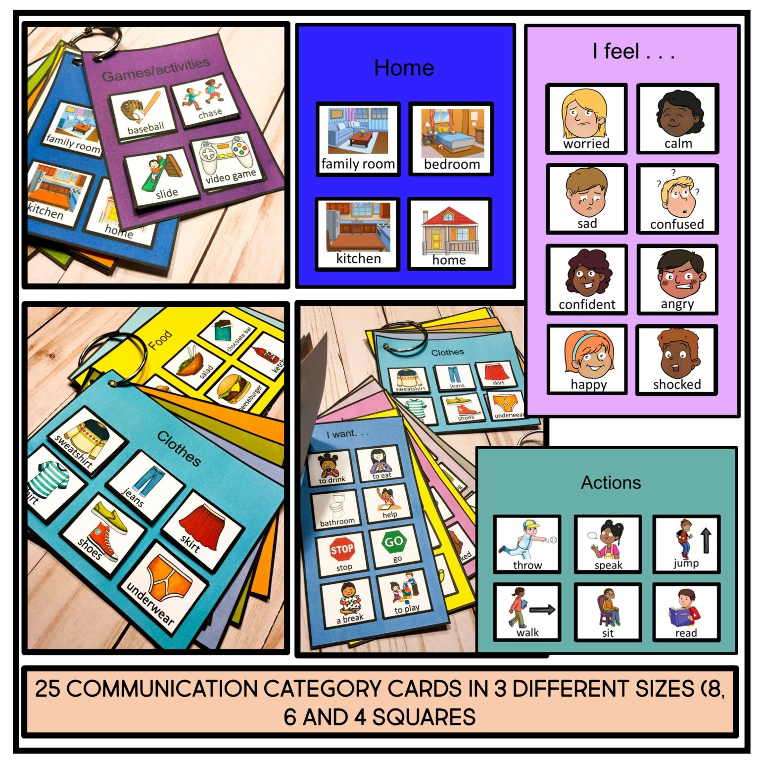 Portable visual communication cards for autism | Made By Teachers