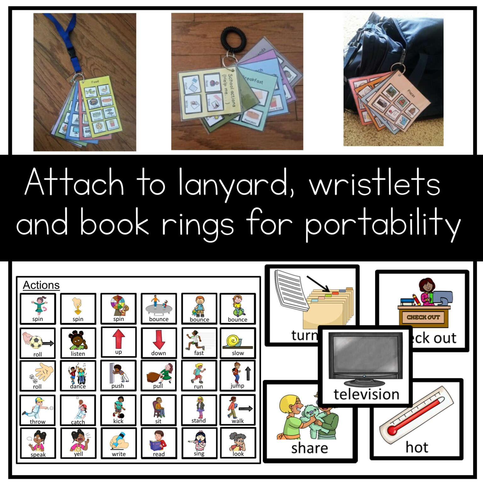 Portable visual communication cards for autism | Made By Teachers