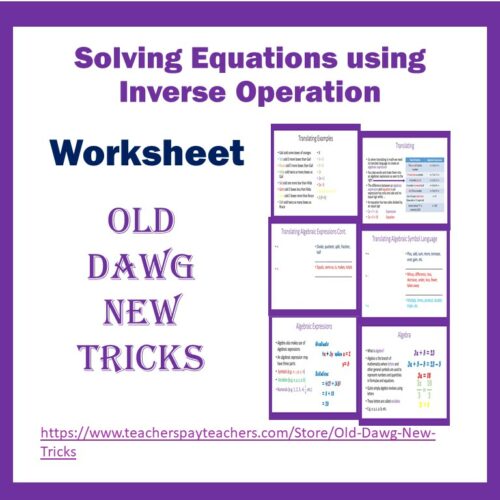 Solving Equations using Inverse Operation Bundle - Made By Teachers