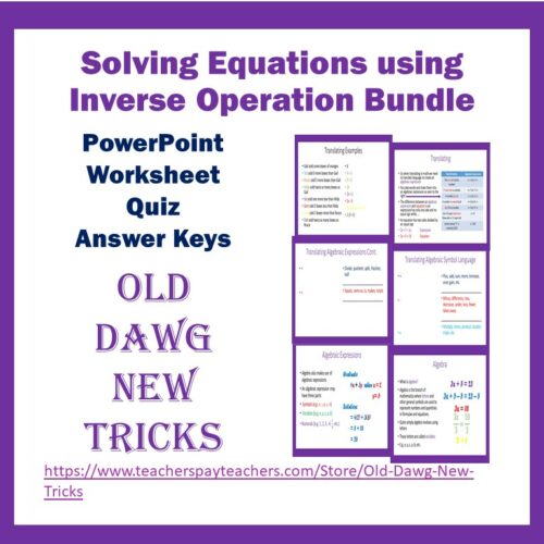 Solving Equations using Inverse Operation Bundle - Made By Teachers