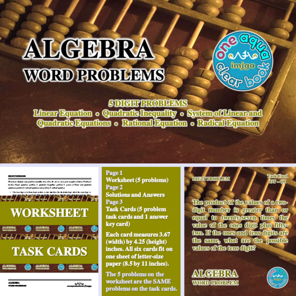 Digit Word Problem Worksheet and Task Cards - Made By Teachers