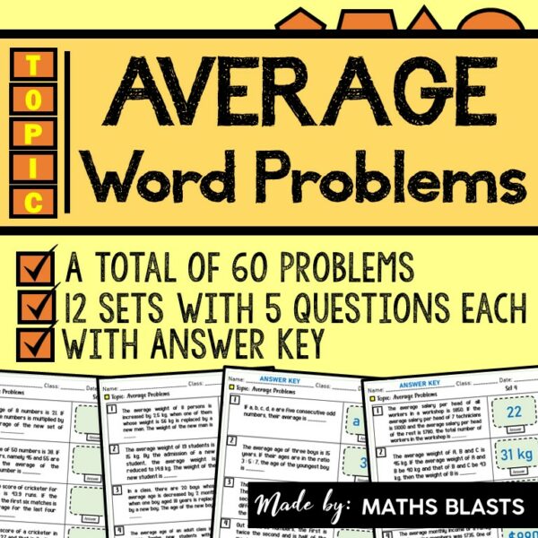 AVERAGE WORD PROBLEMS - Made By Teachers