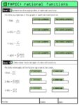 RATIONAL FUNCTIONS Worksheets - Made By Teachers