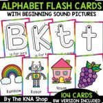 Alphabet Tracing Flash Cards Beginning Sound - Made By Teachers