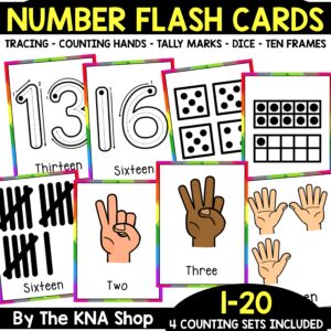 Counting Numbers Flash Cards 1-20 Number Sense | Made By Teachers