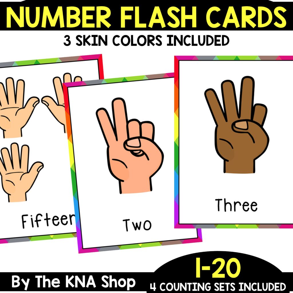 Counting Numbers Flash Cards 1-20 Number Sense | Made By Teachers