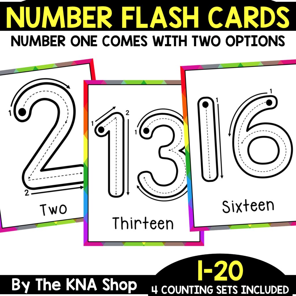 Counting Numbers Flash Cards 1-20 Number Sense | Made By Teachers