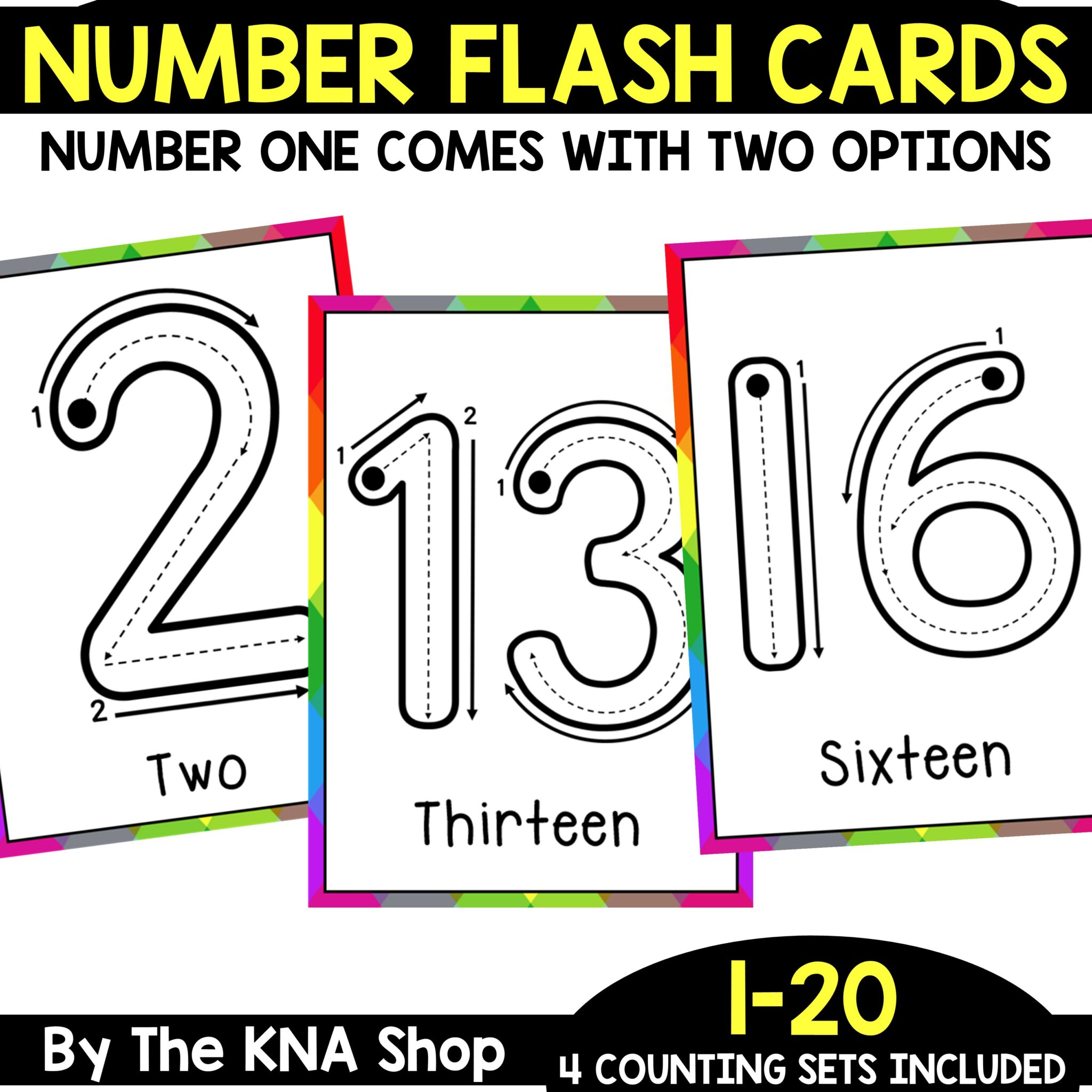 Counting Numbers Flash Cards 1-20 Number Sense | Made By Teachers