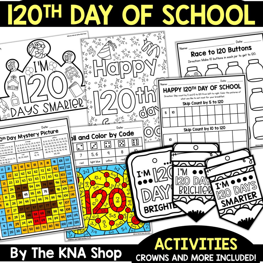 120 Days of School Activities Addition Subtraction - Made By Teachers