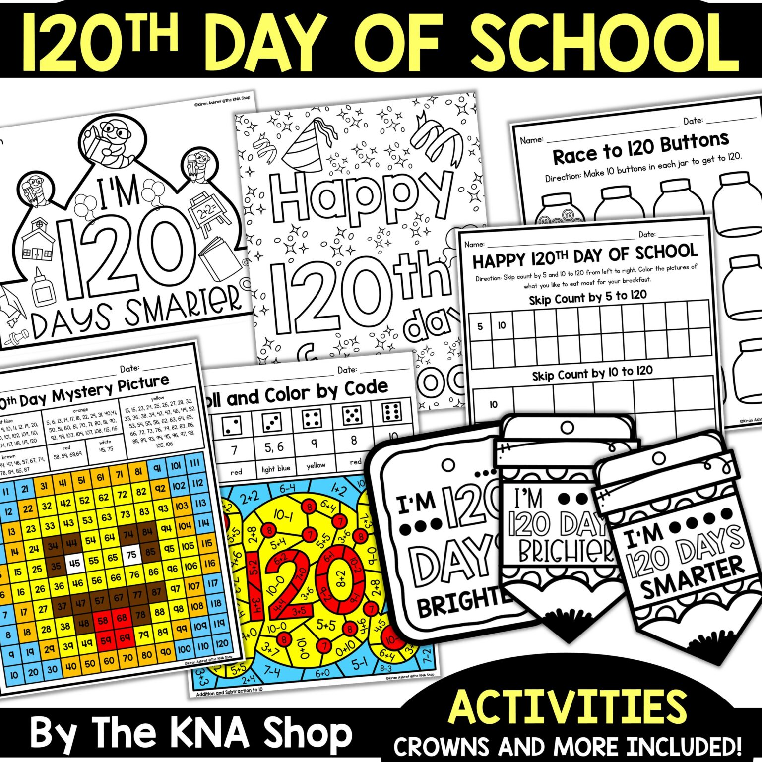 120 Days of School Activities Addition Subtraction - Made By Teachers
