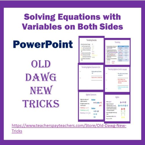 Solving Equations Variable Both Sides Ppt Made By Teachers 3555