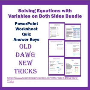Solving Equation Variable Both Sides Bundle | Made By Teachers