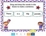 4th of July Sentence Building Boom Cards - Made By Teachers