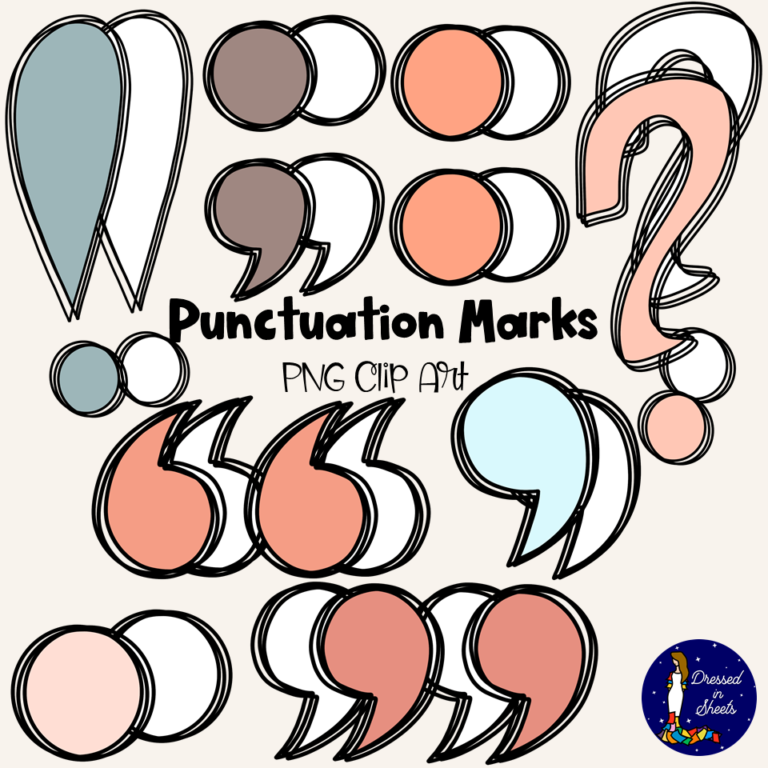 Boho Punctuation Marks Clip Art | Made By Teachers