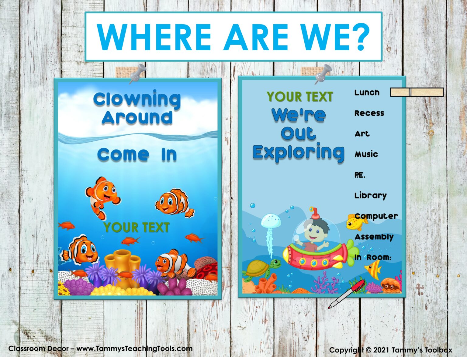 Ocean Under the Sea Theme Classroom Schedule | Made By Teachers