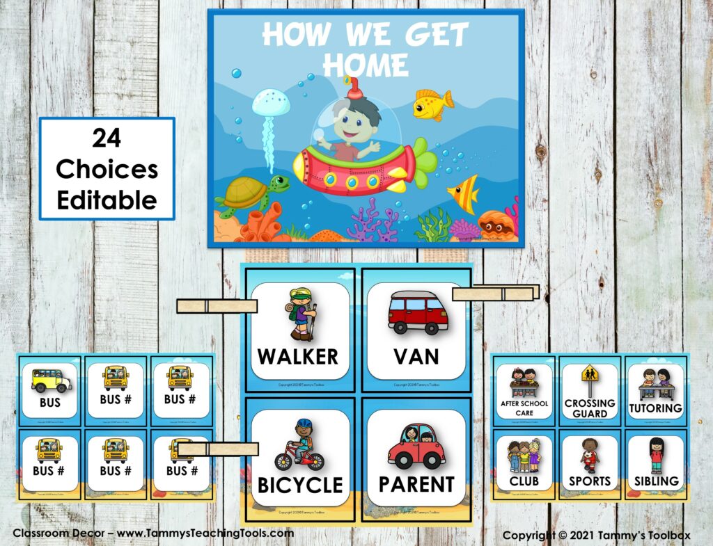 Ocean Under the Sea Theme Classroom Schedule | Made By Teachers