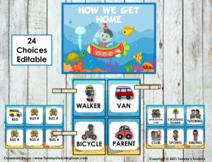 Ocean Under the Sea Theme Classroom Schedule | Made By Teachers