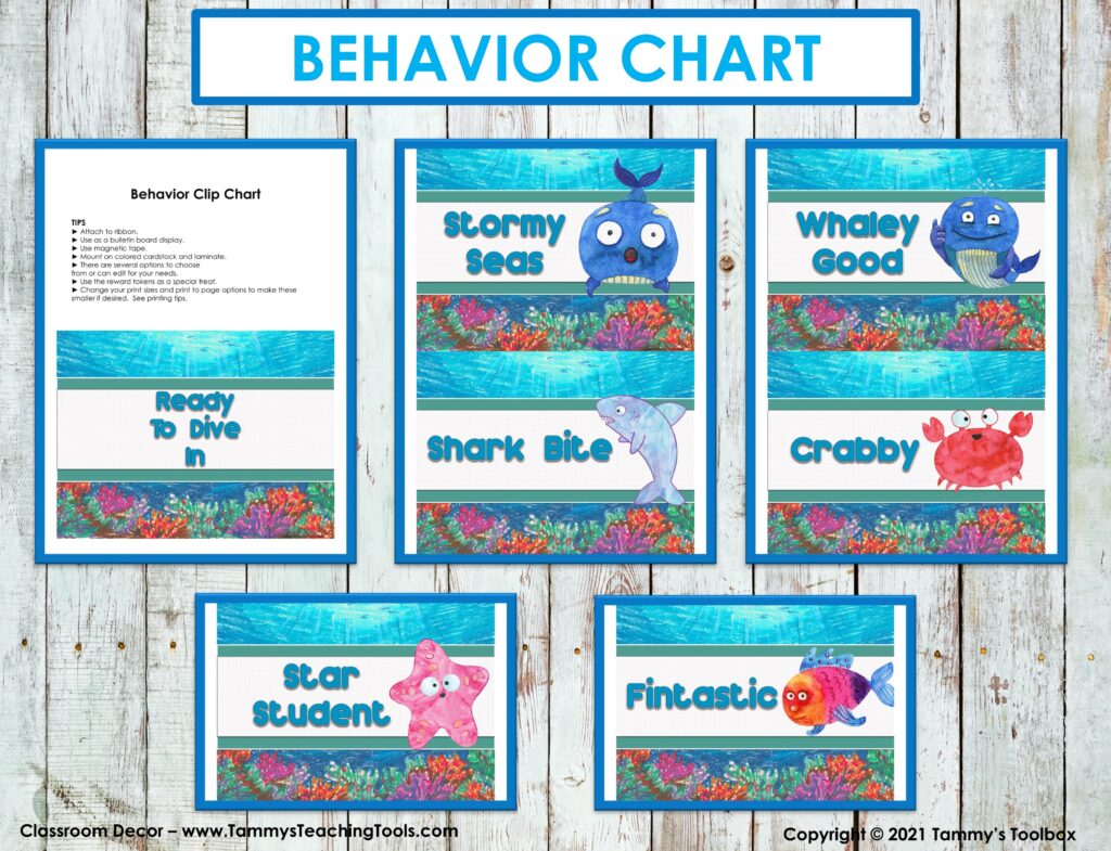 Ocean Under the Sea Theme Classroom Schedule | Made By Teachers