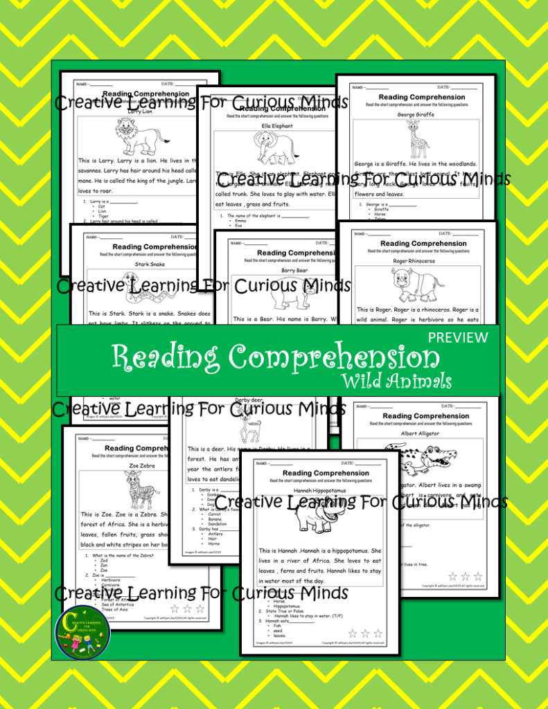 Reading Comprehension Wild Animals | Made By Teachers
