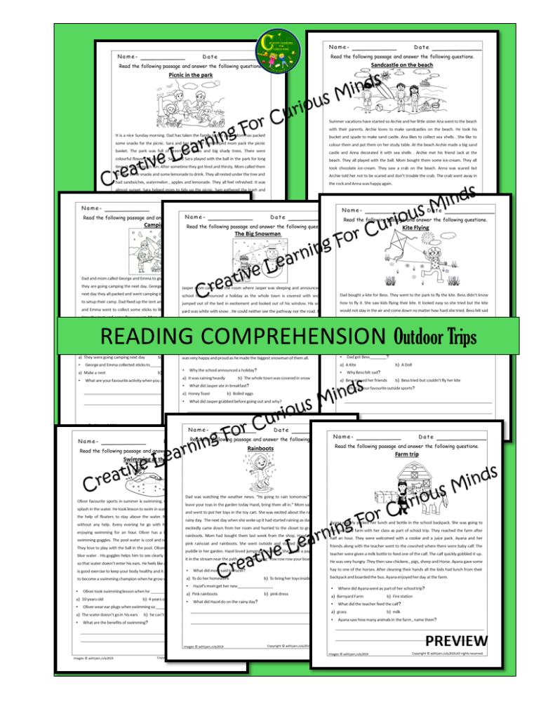 Reading Comprehension Outdoor activities | Made By Teachers