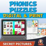 Phonics Secret Picture Puzzles Digital and Print | Made By Teachers