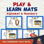 Alphabet and Number Play and Learn with Dough Mats | Made By Teachers