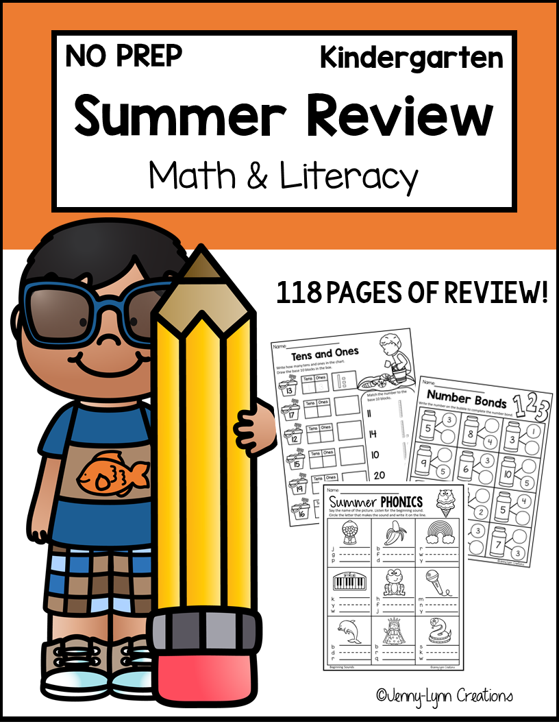 Kindergarten Summer Review Made By Teachers