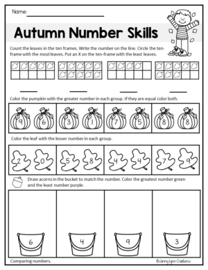 Kindergarten October Math & Literacy - Made By Teachers