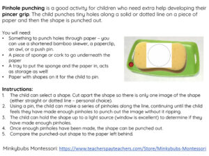 Pin Punching Cards Animals OT Pincer Grasp - Made By Teachers