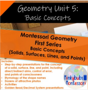 Geometry 1 Lesson Plans Concept Montessori Unit 5 - Made By Teachers