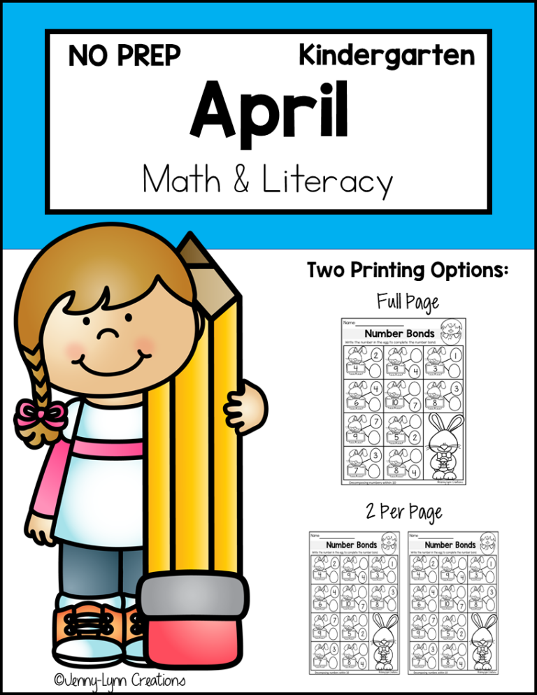 Kindergarten April Math & Literacy | Made By Teachers