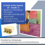 Geometry Intro to Square Lesson Plan Montessori | Made By Teachers