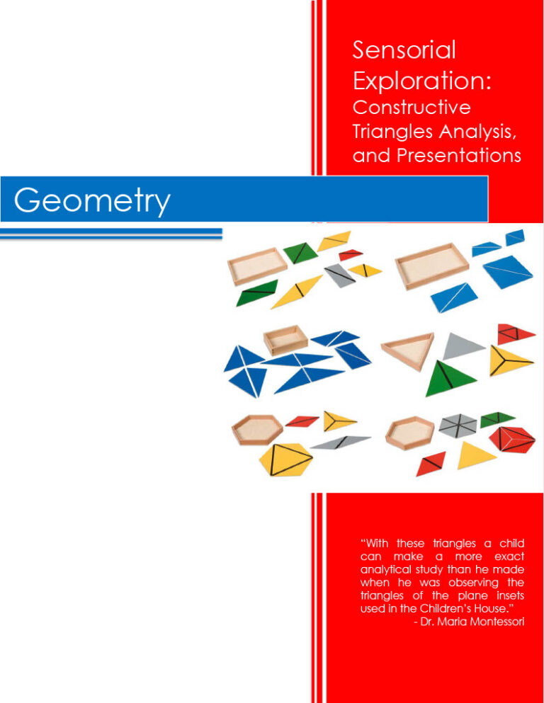 Geometry 1 Constructive Triangle Montessori Unit 3 | Made By Teachers