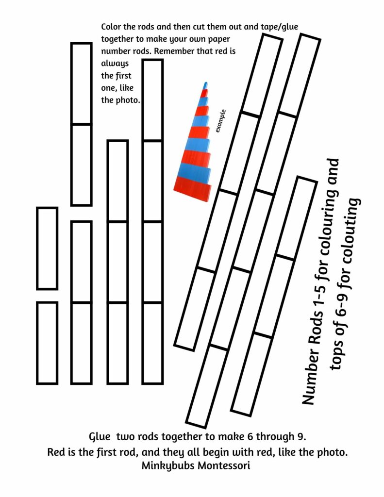 Red and Blue Number Rods - Print and Go! | Made By Teachers