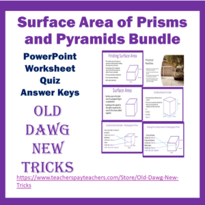 Surface Area of Prisms and Pyramids Bundle - Made By Teachers