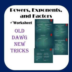 Powers, Exponents, and Factors Worksheet | Made By Teachers