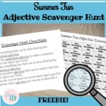 Freebie! Summer Fun Adjective Scavenger Hunt | Made By Teachers