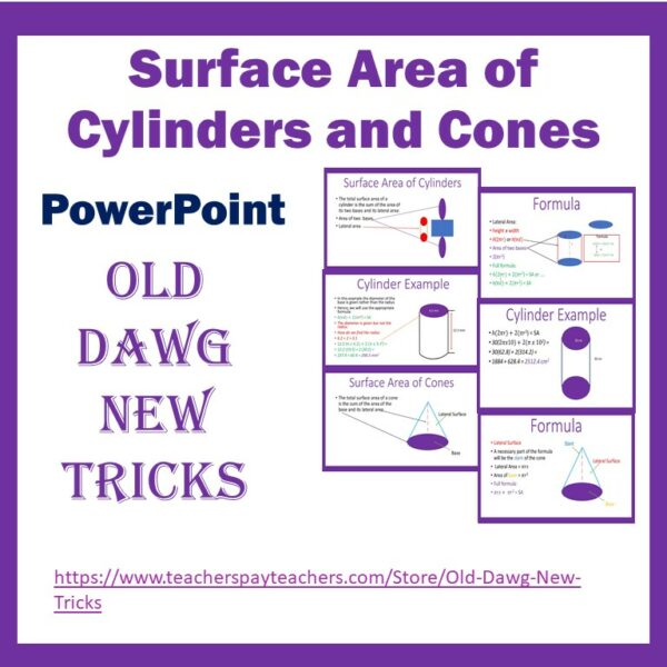 Surface Area of Cylinders and Cones Bundle | Made By Teachers