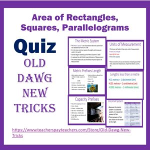 Area of Rectangles, Squares, Parallelograms Quiz | Made By Teachers
