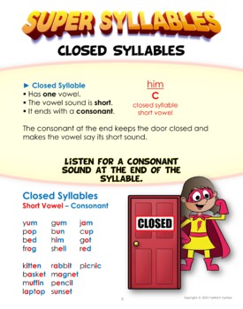 Open and Closed Syllables | Made By Teachers