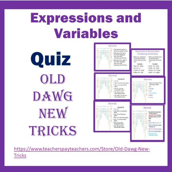 Expressions and Variables Quiz - Made By Teachers