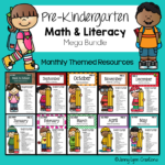 Pre-K Monthly Math & Literacy Bundle - Made By Teachers